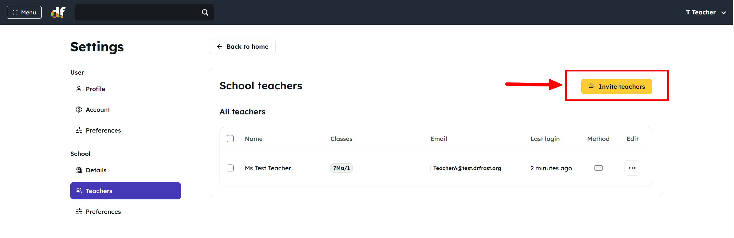 How do I add or invite teachers to our school account? – Dr Frost Learning