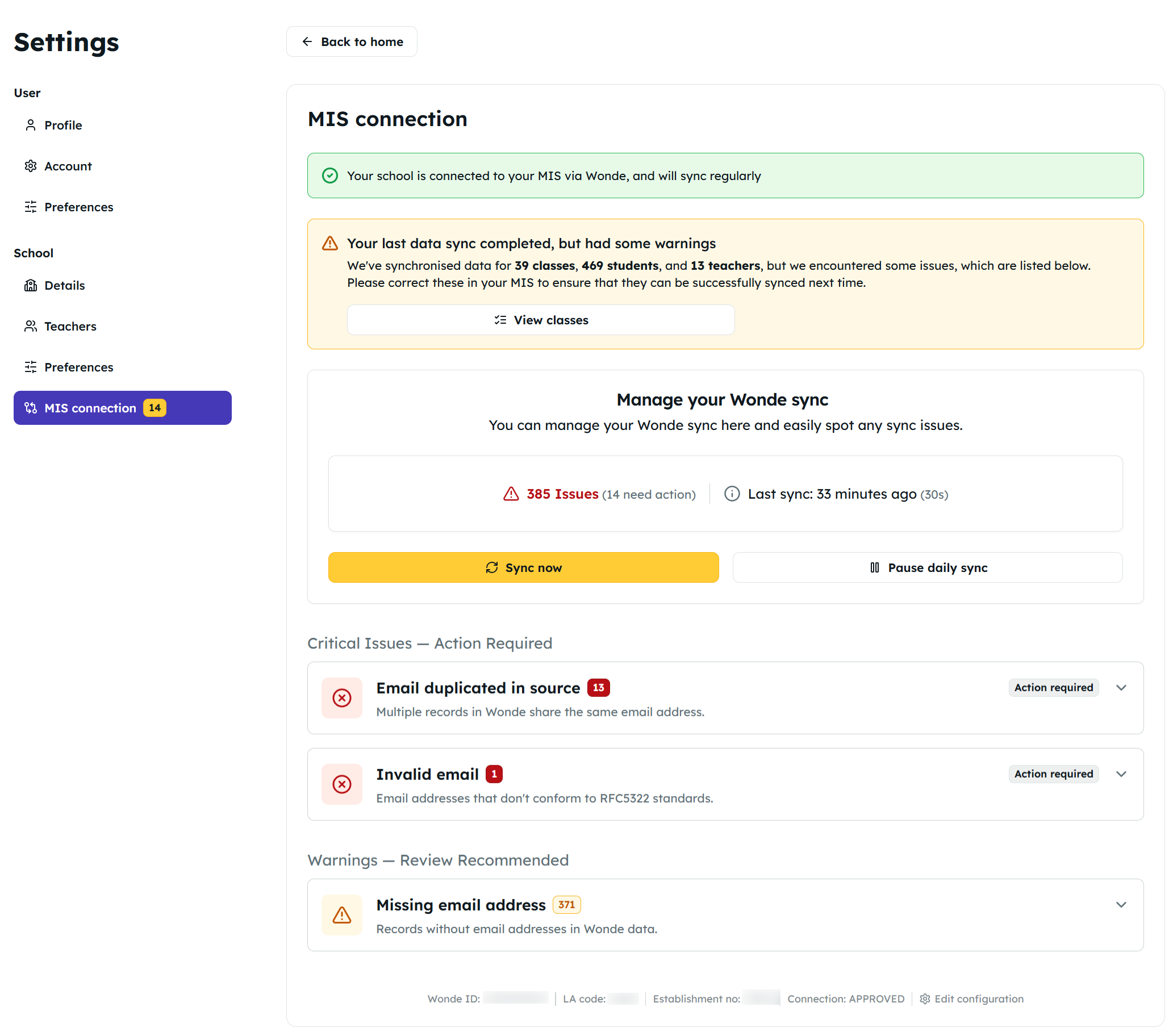 Understanding and fixing common MIS sync errors – Dr Frost Learning