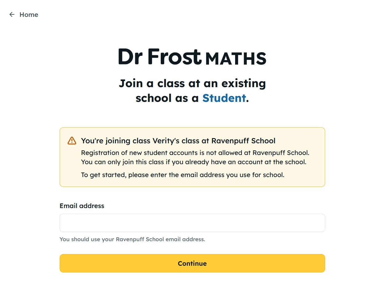 How do I invite students using a class join link? – Dr Frost Learning