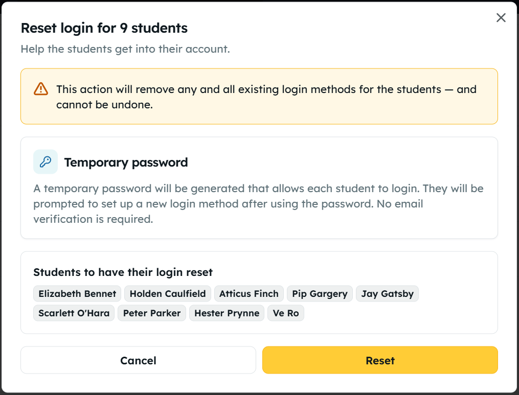 How do I reset a student's login? – Dr Frost Learning